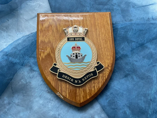 HMS ARK ROYAL Crest Royal Navy Wall Shield Plaque £24.00 - PicClick UK