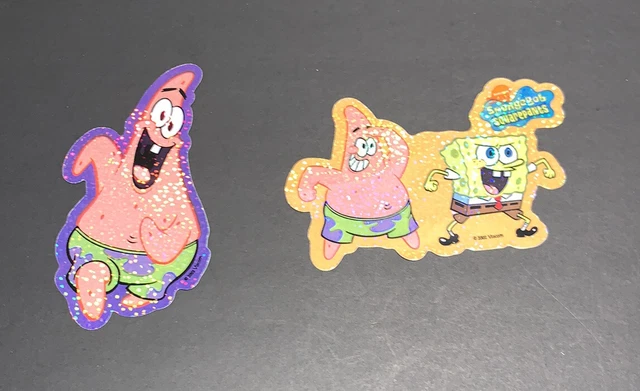 LOT OF 2 Stickers Sandylion Spongebob Patrick Vending Machine Series 1 ...