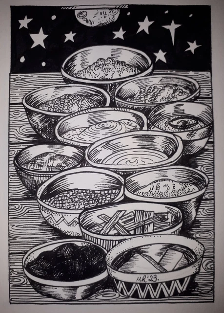 ORIGINAL INK ILLUSTRATION 'Spicey 2023' by Michelle Ranson EUR 11,95 ...