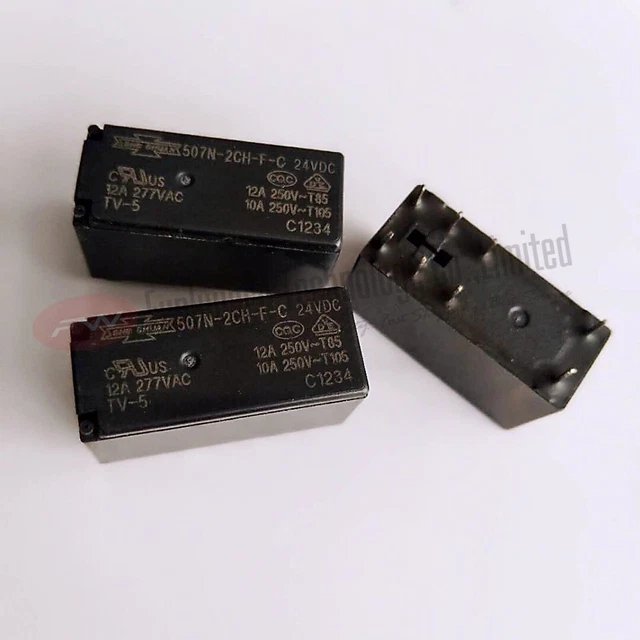 SONG CHUAN 507N-2F-C 24VDC Purpose Relay 12A 277VAC 8-Pin New x10PCS # ...