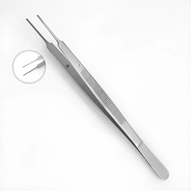 GERALD-DEBAKEY STOFFZANGE, 7& (18 cm), 1 mm Spitzen, flacher Griff EUR ...