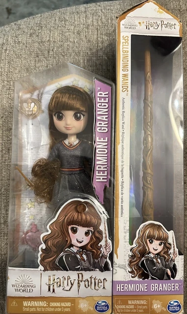 HARRY POTTER HERMIONE Granger Wizarding Doll AND Spellbinding Wand 2pc ...