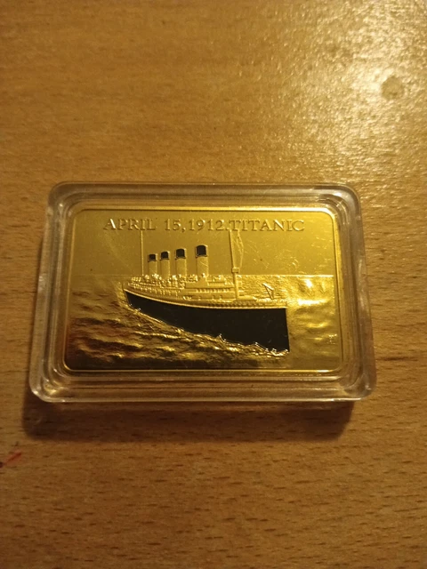 RMS TITANIC GOLD Bar Ingot Ship Disaster 1912 London New York City ...