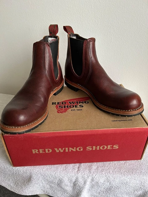 RED WING 2917 Chelsea Rancher men's boots Briar Oil Slick UK 8 mint ...