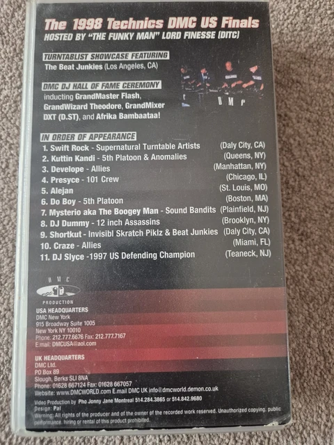 DMC TECHNICS USA Finals 1998 VHS Video Tape rare £15.00 - PicClick UK
