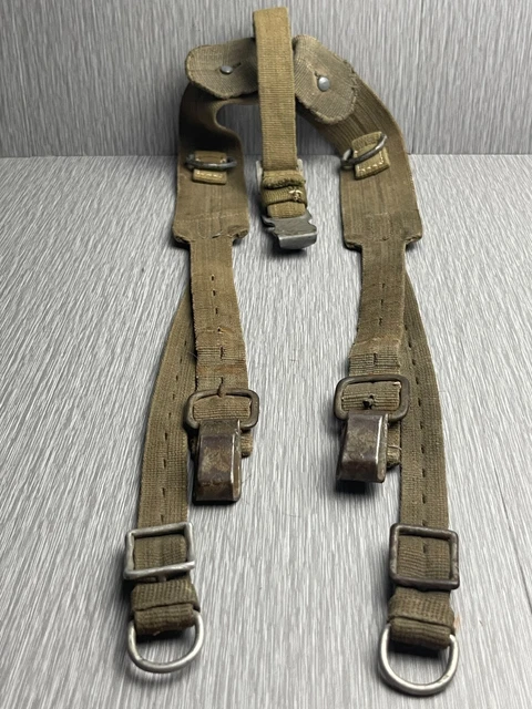 RARE GERMAN LATE Ww2 Canvas Webbing Suspension Y-Straps Marked £497.18 ...