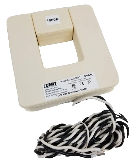 DENT CT-SCL-1000 CURRENT Transformer Large Split Core 1000A 600Vac ...