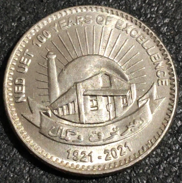 RARE COIN - PAKISTAN 100 Rupees, NED UET 100 Years of Excellence 1921 ...