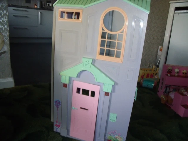 FOLDING 2 STOREY Barbie House Fitted Inside Well Made 27" High C2009 ...
