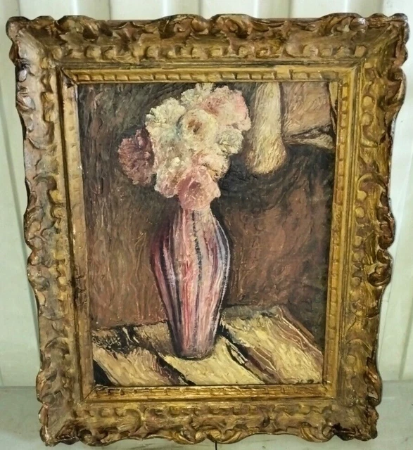 TABLEAU ANCIEN HUILE Nature Morte Bouquet De Fleurs Expressionniste XXème EUR 300,00 - PicClick FR