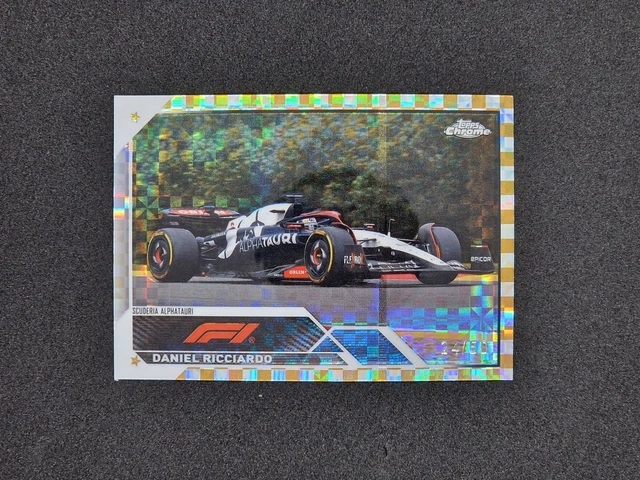 2023 TOPPS CHROME Formula 1 F1 Daniel Ricciardo Gold Checker Flag 24/50 #114 EUR 16,95 - PicClick IT
