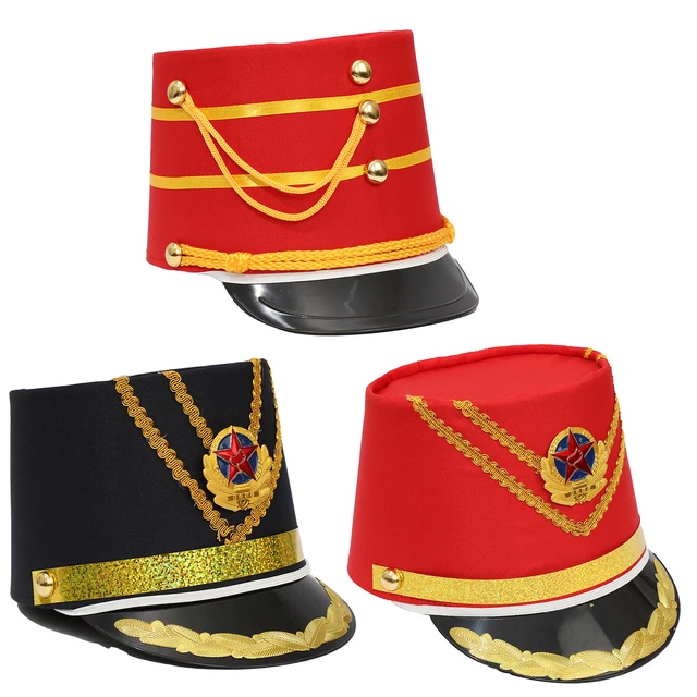 CHILDREN ADULTS DRUM Team Cap Dress Up Band Hat Party Carnival Top Hat ...