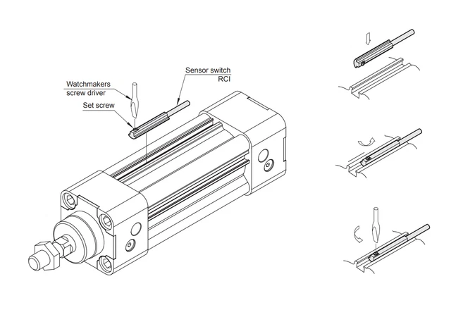 REED SENOR SWITCH for MCQI2 | ISO-VDMA Standard Profile Air Cylinder ...