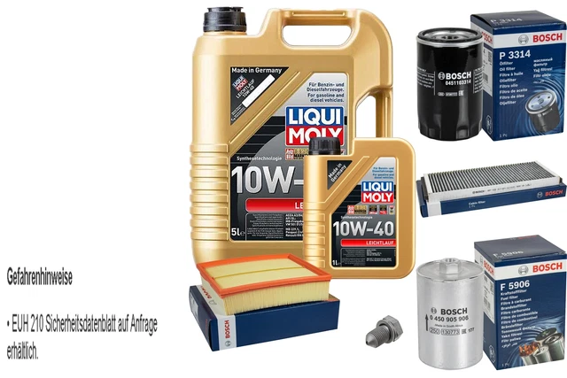 BOSCH INSPECTION SET 6L Liqui Moly Bon Fonctionnement 10W-40 pour ,Audi A4 Avant EUR 112,74 ...