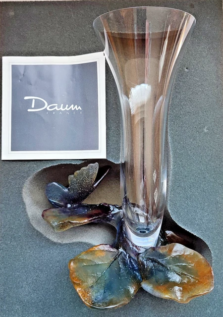 VASE PAPILLON DAUM.SOLIFLORE Papillon DAUM.Sculpture Daum.Daum crystal Butterfly EUR 575,00 ...