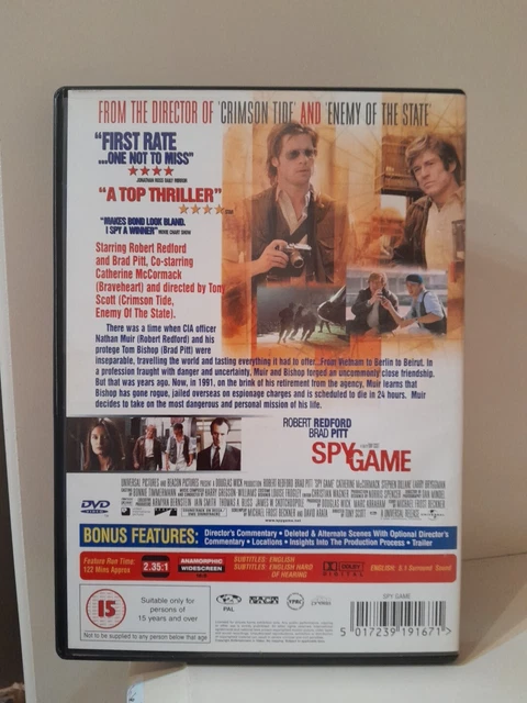 SPY GAME (2002) DVD Robert Redford, Brad Pitt LIKE NEW (5) EUR 5,27 ...