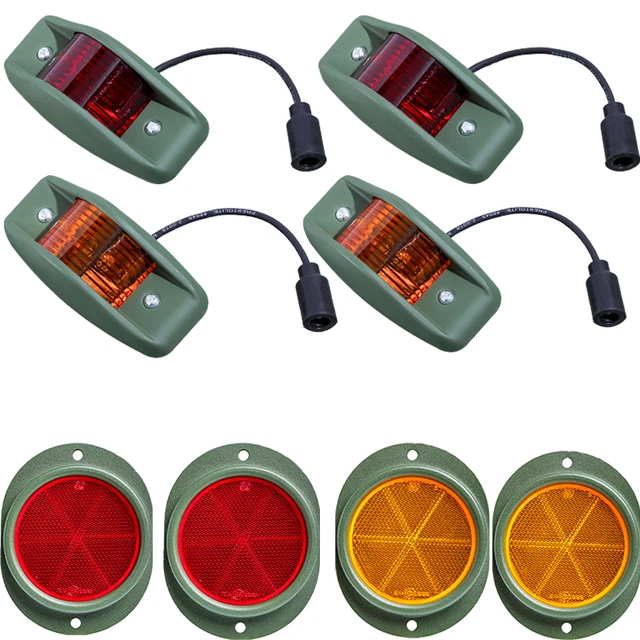 LED HUMVEE SIDE Marker Light et réflecteur pour Hummer, Willys Jeep ...