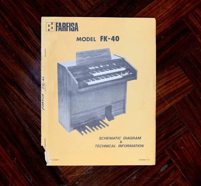 FARFISA FK-40 ORIGINAL Service Manual repair Schematic Schaltplan ...