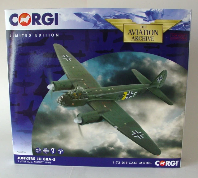 CORGI AVIATION 1/72 Aa36710 Junkers Ju 88A-5 1./Kgr 806, August 1940 ...