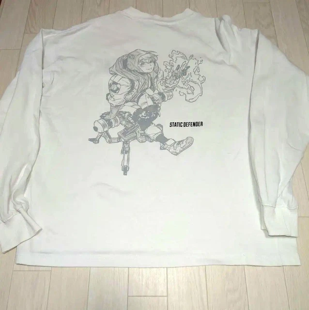 APEX LEGENDS STATIC Defender Long Sleeve T-Shirt White Size L Official ...