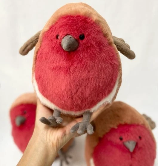 JELLYCAT PLUM ROBIN Winter Bird Plush Toy & Dust Bag UK FAST DISPATCH £ ...