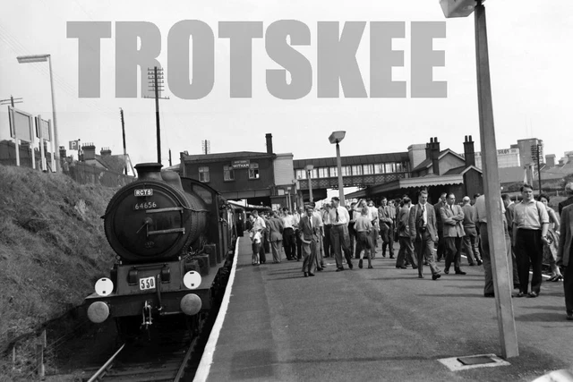 LARGER NEGATIVE BR British Railways Steam Loco 64656 Class J19 Witham ...