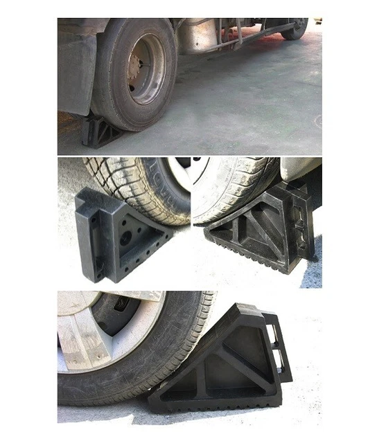 RUBBER WHEEL CHOCKS Heavy Duty Stops Car Trailer van boat caravan EUR ...
