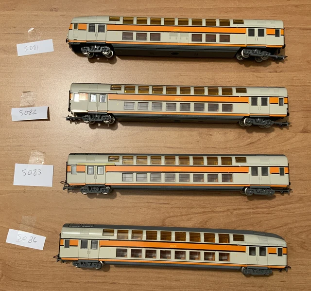 JOUEF: LOT DE 4 Voitures Voyageurs A 2 Niveaux / 5081/ 5082 / 5083 / 5084 EUR 82,00 - PicClick FR