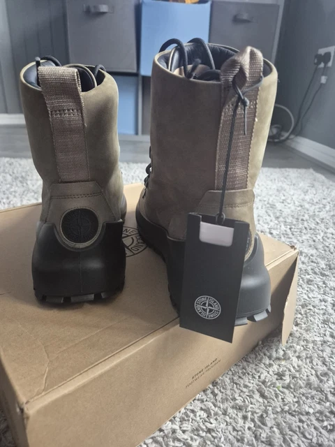 STONE ISLAND S0404 Khaki Nubuck/Leather Boots with ECCO® UK-7, US-8, EU ...