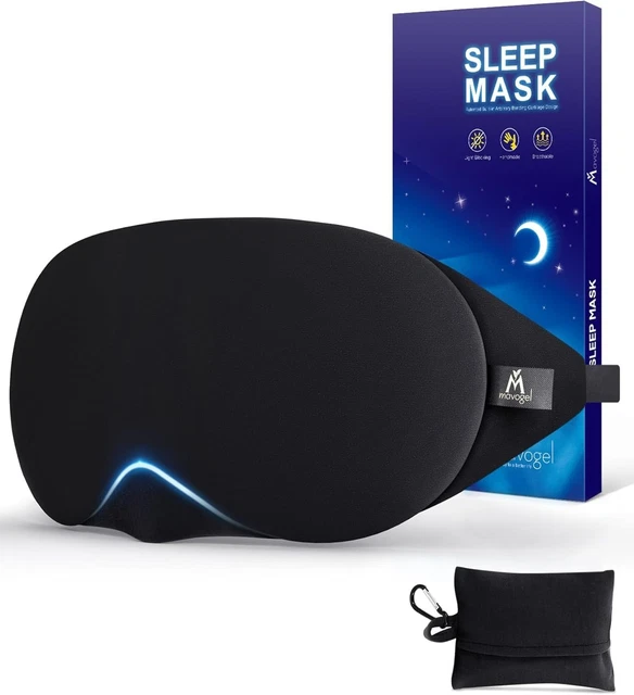 MAVOGEL COTTON SLEEP Mask Light Blocking Sleep Eye Mask Includes Travel ...
