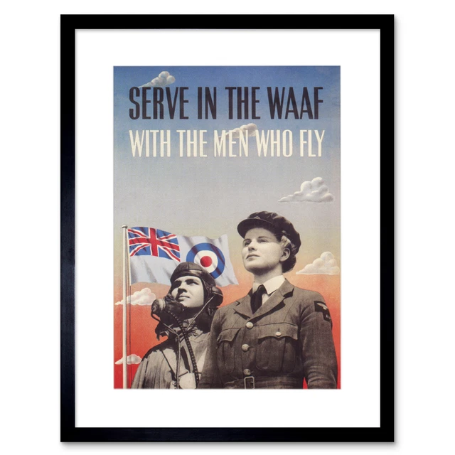WAR WW2 ENLIST Waaf Raf Women Military UK Framed Print 12x16 Inch £26. ...