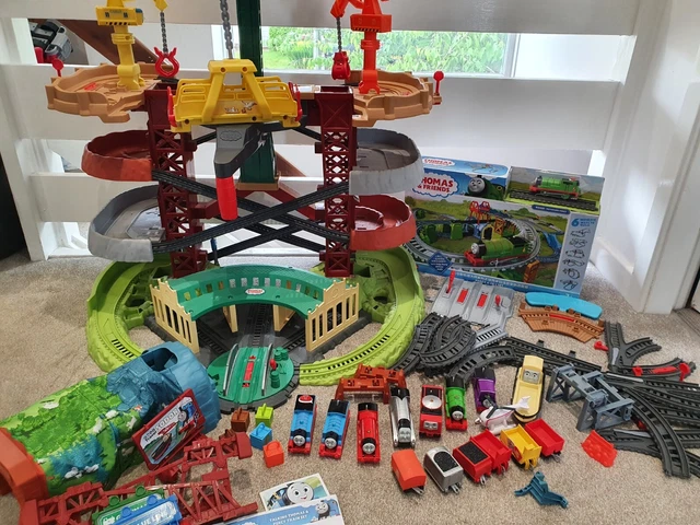 THOMAS & FRIENDS Trackmaster Talking Motorized Bundle Super Tower Percy ...