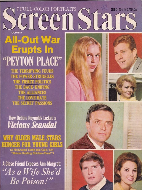 SCREEN STARS MAGAZINE - October 1965,Peyton Place,The Beatles Elvis etc ...