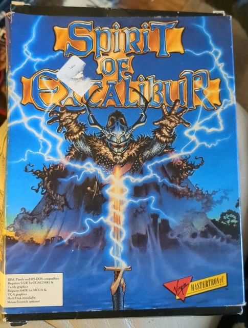 SPIRIT OF EXCALIBUR PC Game Virgin Mastertronic 1990 DOS 5.25" BOXED ...
