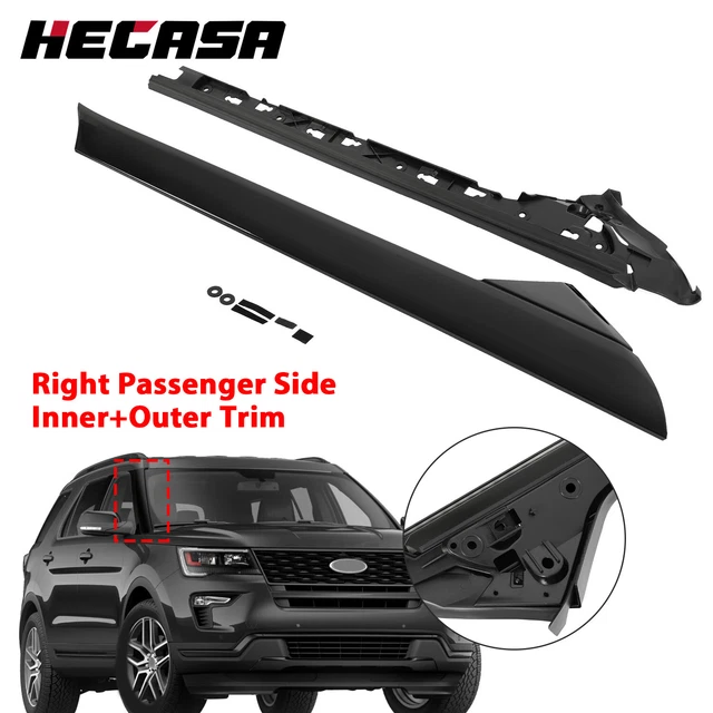 RIGHT SIDE WINDSHIELD A-Pillar Molding INNER OUTER Trim For 11-19 Ford ...