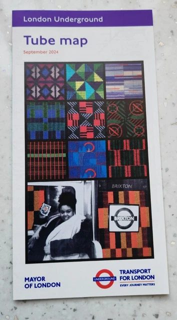 TFL LONDON UNDERGROUND Tube Map September 2024 Named Overground Lines £ ...