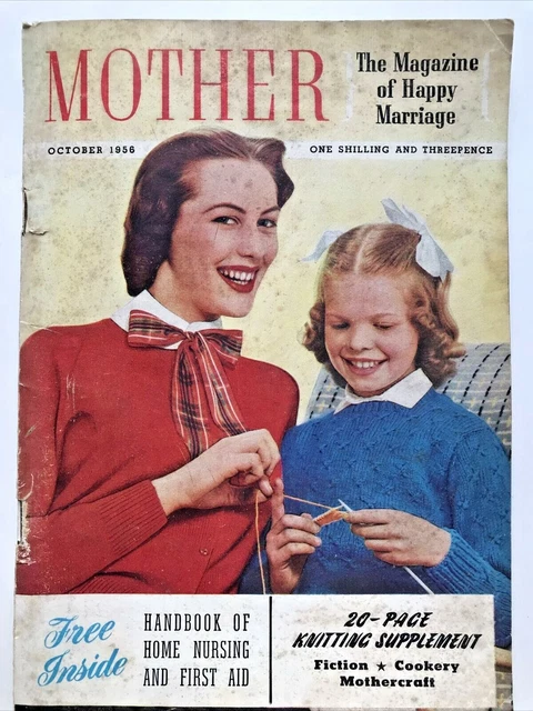 VINTAGE MOTHER MAGAZINE of Happy Marriage Oct 1956 Baby Parenthood ...