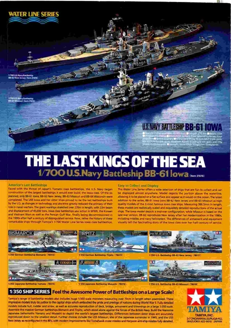 PPOT46 MODEL KIT Magazine 11X8 U.s. Navy Battleship B-61 Iowa £8.99 ...