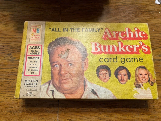 1972 ALL IN THE FAMILY Archie Bunker’s Card Game Milton Bradley #4239 ...