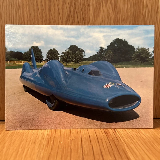 NATIONAL MOTOR MUSEUM Postcard 1961 Bluebird car driven by Donald ...
