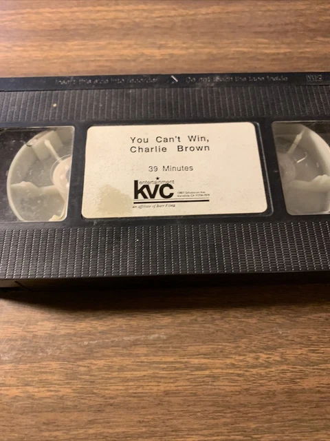 YOU CAN’T WIN, Charlie Brown VHS KVC Kartes Rare Vintage TAPE ONLY £2. ...