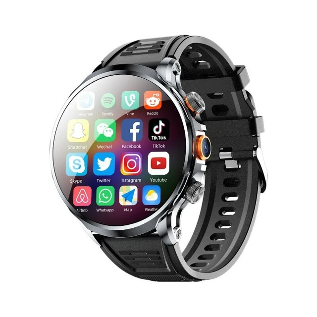 4G ANDROID SMARTWATCH with NFC, GPS, HR Monitor, 1.95" HD Camera, SIM ...