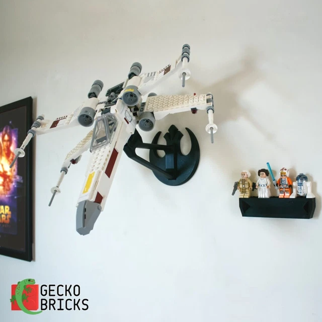 GECKO BRICKS WALL Mount for LEGO Star Wars Luke Skywalker’s X-Wing ...