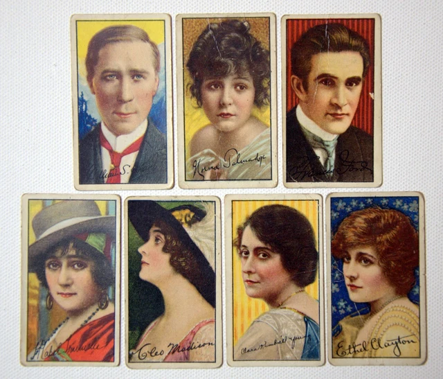 LOT OF 7 MOVIE STARS Cards (C93), 1925 Imperial Tobacco of Canada (ITC ...
