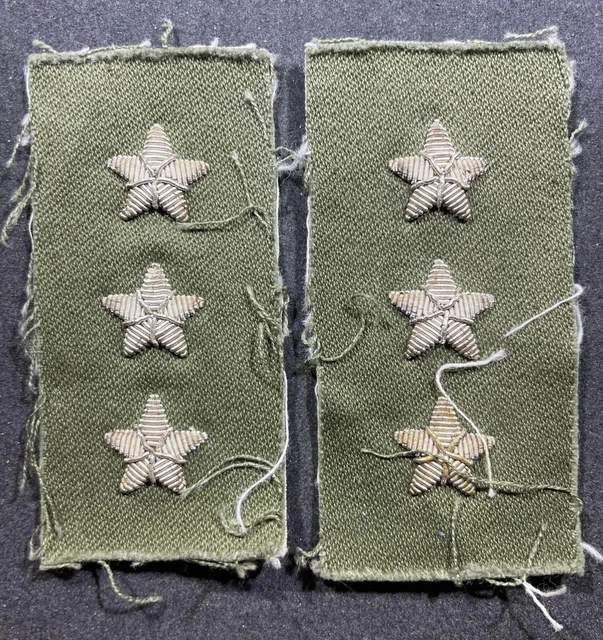 WW2? KOREA? VIETNAM? Military US Army Bullion 3 Star General Rank ...