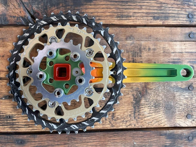 KOOKA CRANKSET 175MM - Rasta Anodized - Cold Forged - 44/34/22T - 94/58 ...