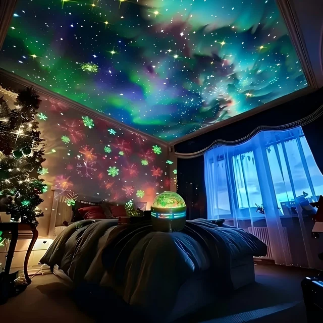 &NORTHERN LIGHTS LED Galaxy Projector RGB with Remote Control – Starry ...