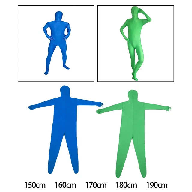 INVISIBLE CLOTHES FULL Body Greenman Suit Green Screen Suit Green ...