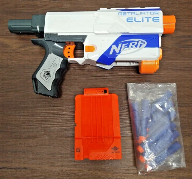 NERF N-STRIKE ELITE Retaliator Blaster with Magazine and 6 Darts £7.95 ...