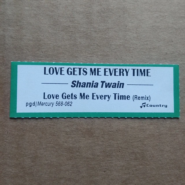 SHANIA TWAIN LOVE Gets Me Every Time JUKEBOX STRIP disque 45 tr/min 7 ...